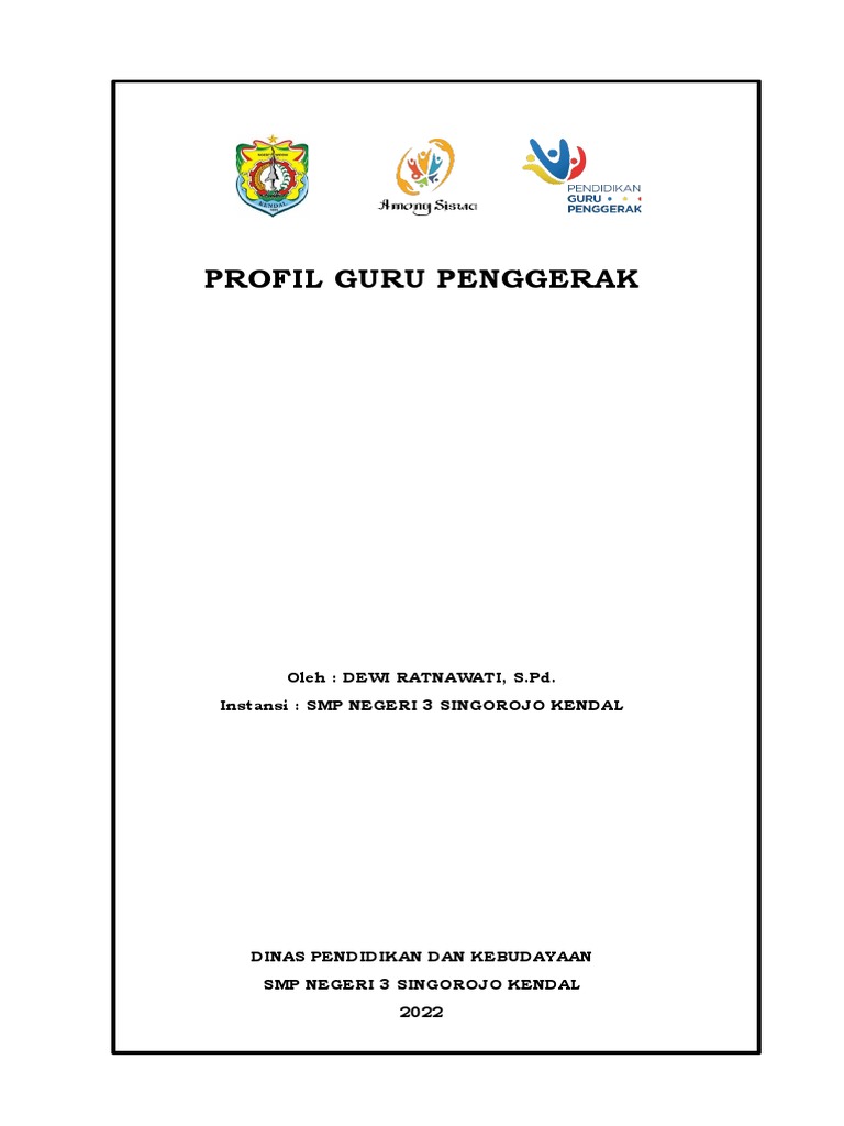 Profil Guru Penggerak - Dewi Ratnawati, S.PD | PDF