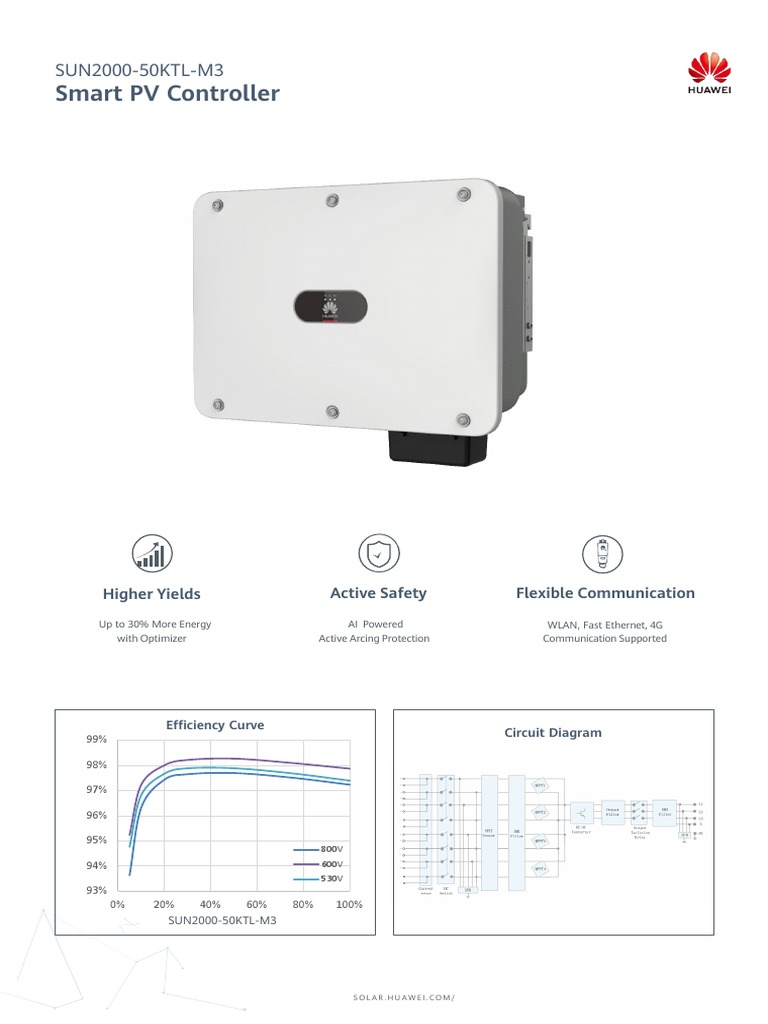 SUN2000-50KTL-M3 Solar Inverter Specs | PDF | Power (Physics) | Electrical Engineering