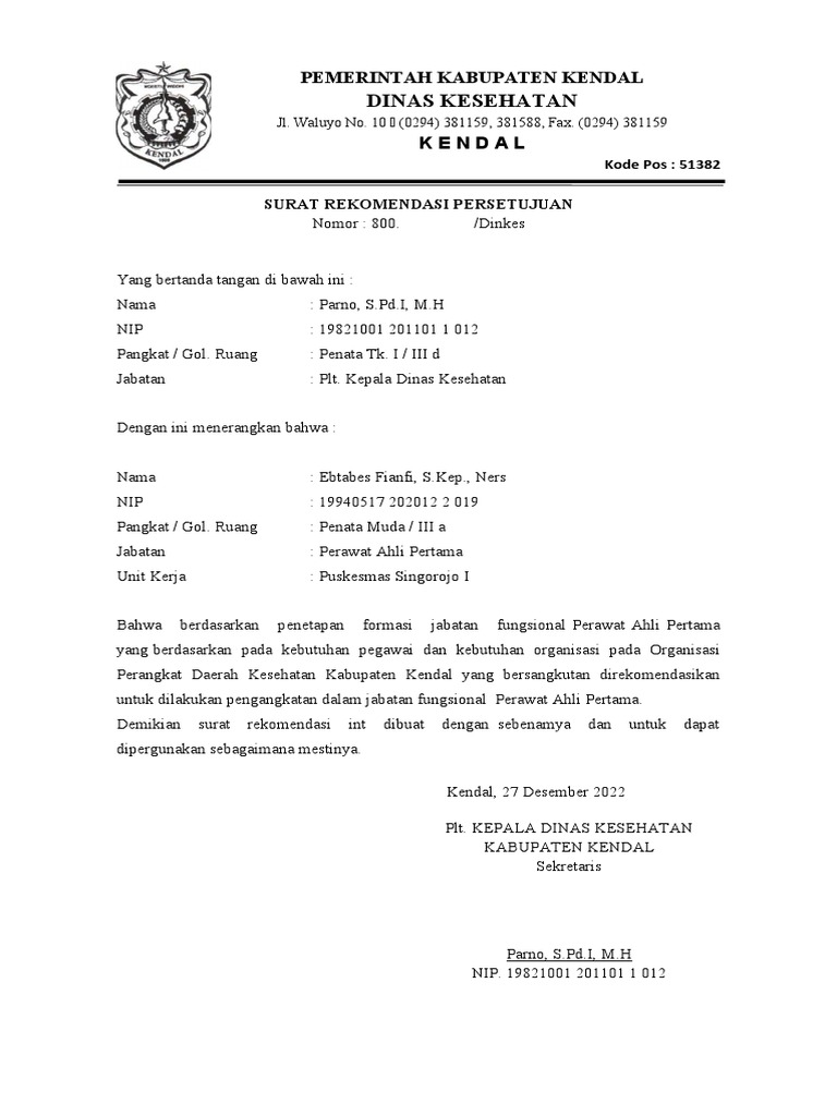 Surat Pernyataan Jabfung Edit | PDF