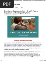 Shooting An Elephant - George Orwell | PDF