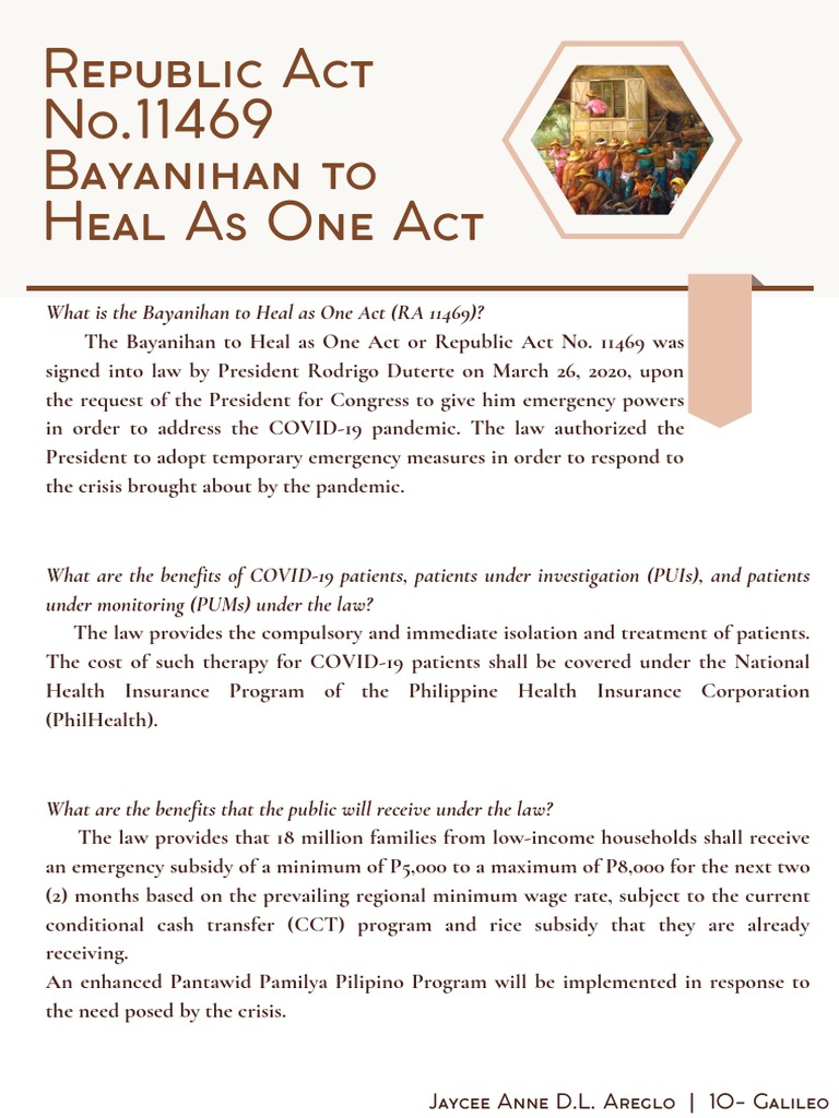 Bayanihan Act 11469 | PDF | Economies Bayanihan Act 11469 | PDF | Economies