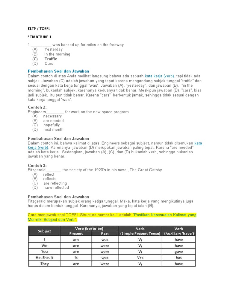 Contoh Soal Elpt | PDF
