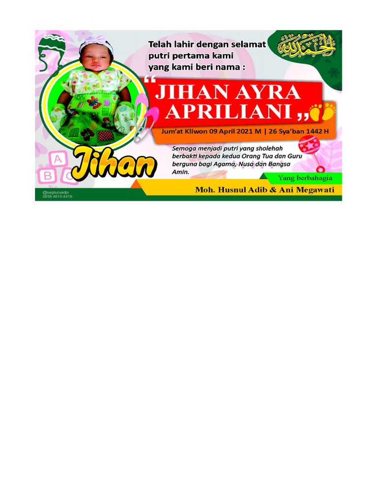 Contoh Banner Nama BAyi | PDF