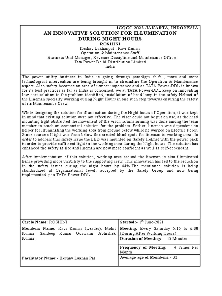 Full Paper - Roshni | PDF | Flashlight | Lighting