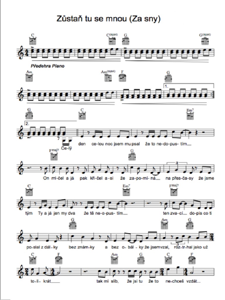Zůstaň Tu Se Mnou | PDF