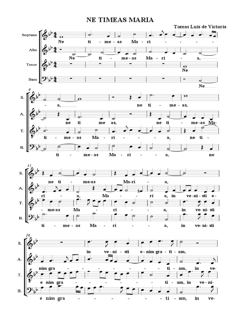 Victoria - NE TIMEAS MARIA | PDF