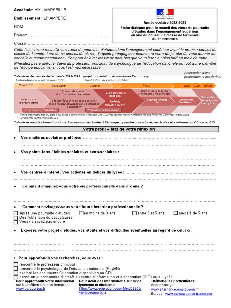 Vœux de poursuite d'études post-bac | PDF