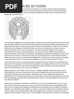 Project On Peer Pressure | PDF | Adolescence | Behavior