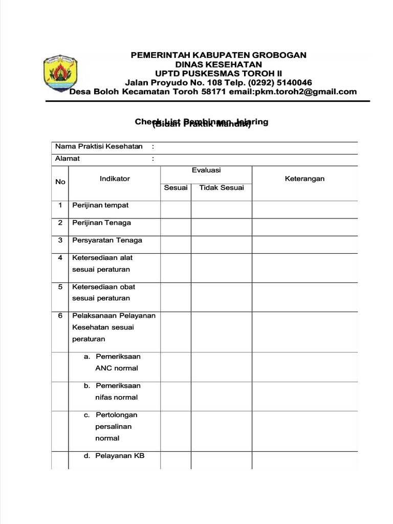 PDF Ceklis Pembinaan Jejaring - Compress | PDF