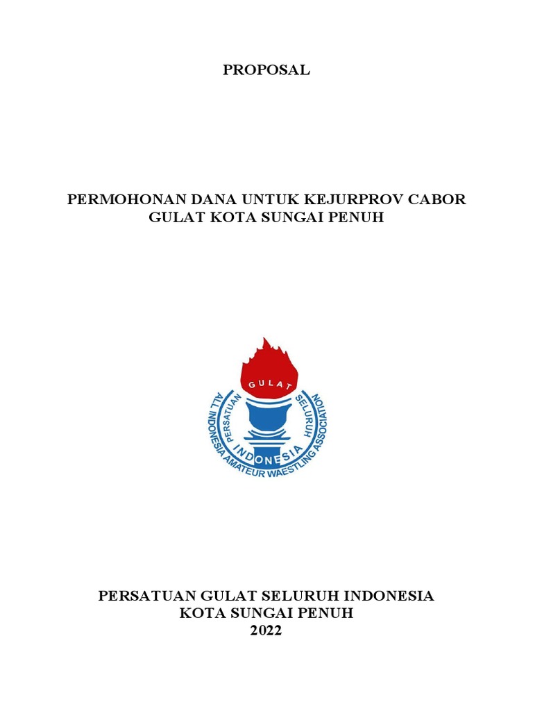 Propsal Pertandingan Kejurprov | PDF