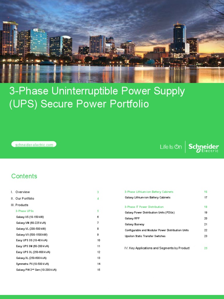 Public - 3-Phase UPS Secure Power Portfolio | PDF | Data Center | Electric Power Distribution