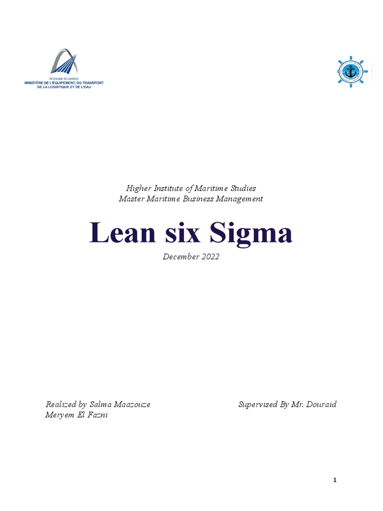 Rapport - Lean Six Sigma | PDF | Six Sigma | Design For Six Sigma