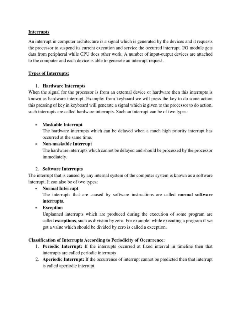 CA L6 Interrupt | Download Free PDF | Computer Science | Computer Architecture
