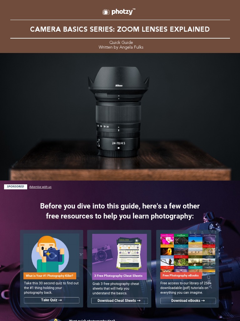 Zoom Lenses Explained | PDF | Camera Lens | Zoom Lens