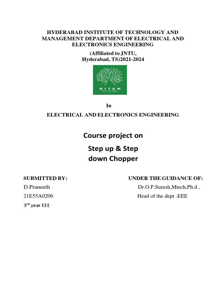 Step-Up and Step-Down Chopper Analysis | PDF | Electrical Circuits ...