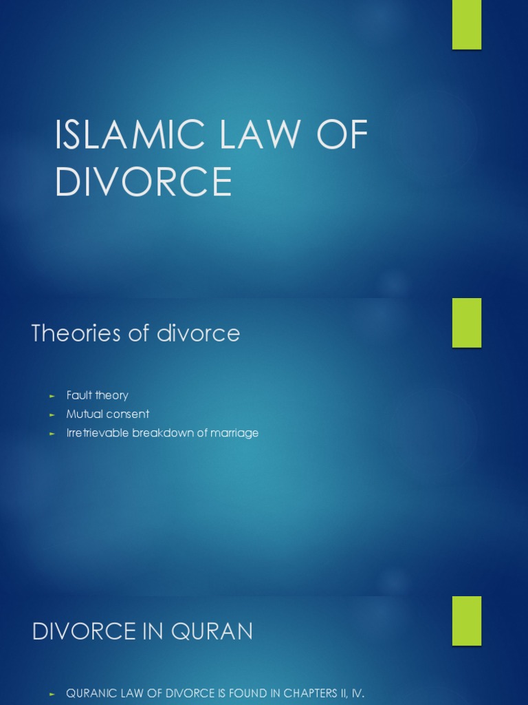 Islamic Law of Divorce | PDF | Divorce | Marriage