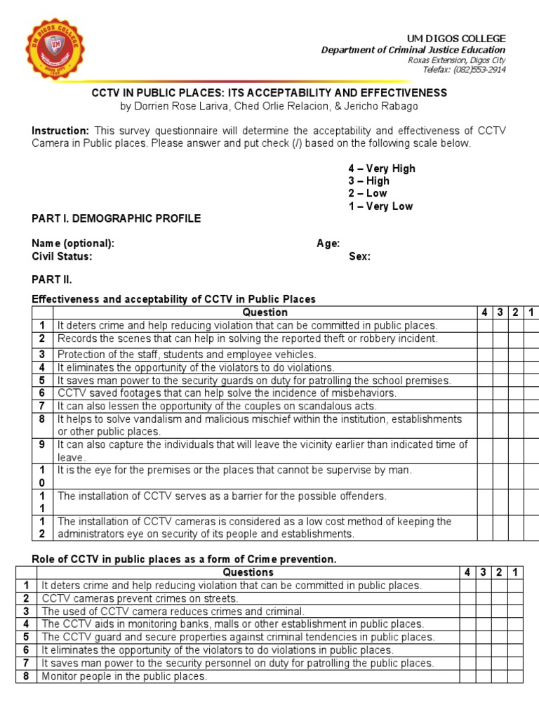 Ready To Administer Survey Questionnaire. LARIVA PRINT Edited | PDF ...