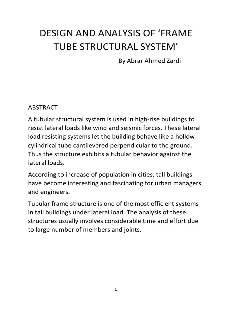 Frame Tube System | PDF | Structural Engineering | Architectural Design