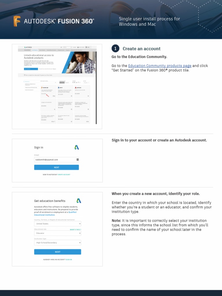 Fusion360 Installation Instructions | PDF | Autodesk | User (Computing)