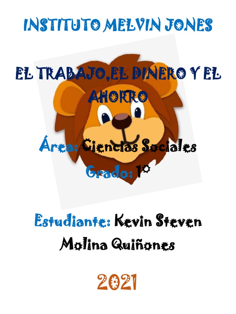El Trabajo, El Dinero y El Ahorro-Grado 01-Kevin Steven Molina Quiñones ...