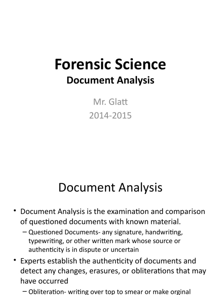 Forensic Science: Document Analysis | PDF | Forgery | Counterfeit