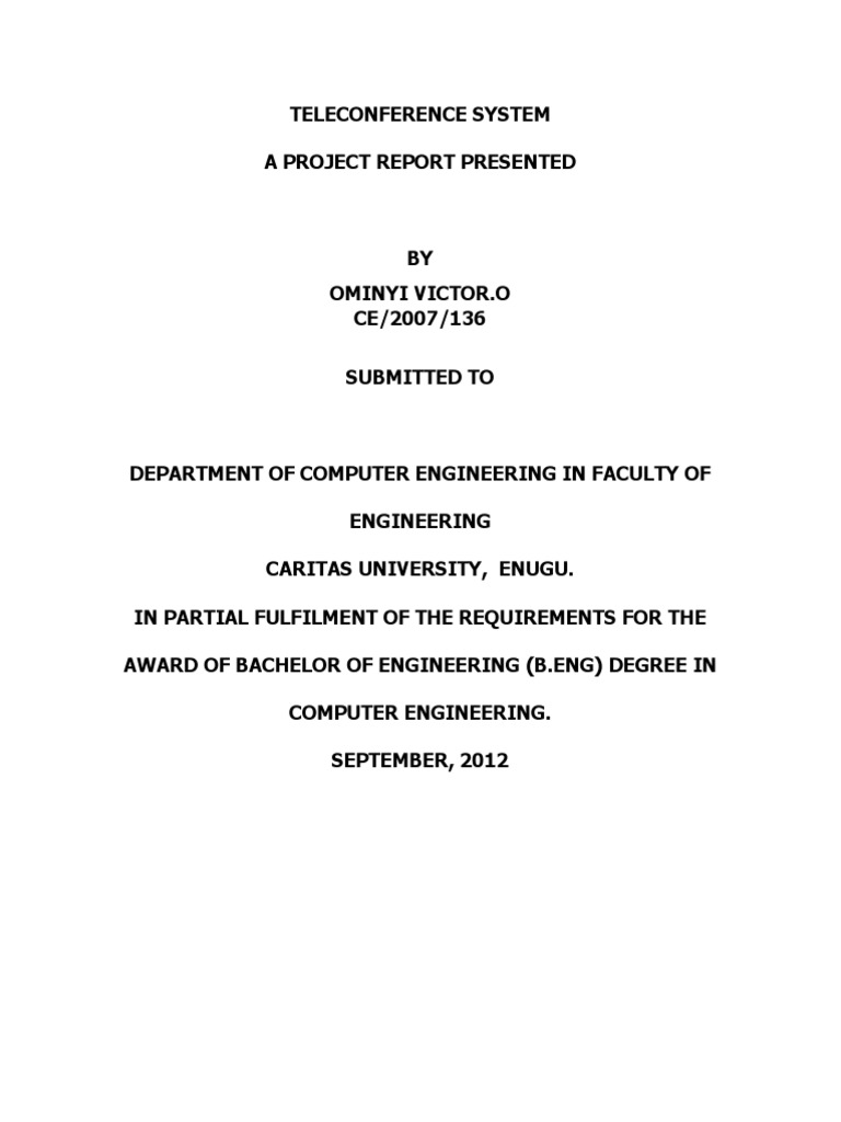 Teleconference System | PDF | Videotelephony | Telecommunications