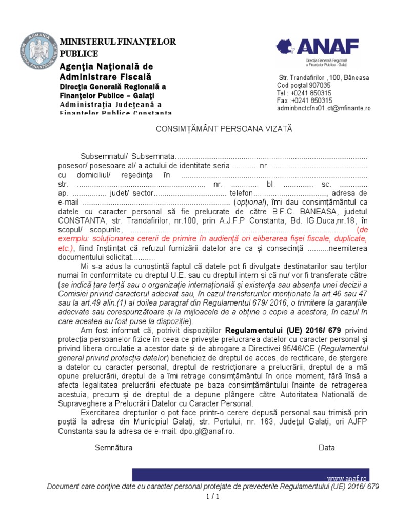 Model Consimtamant | PDF