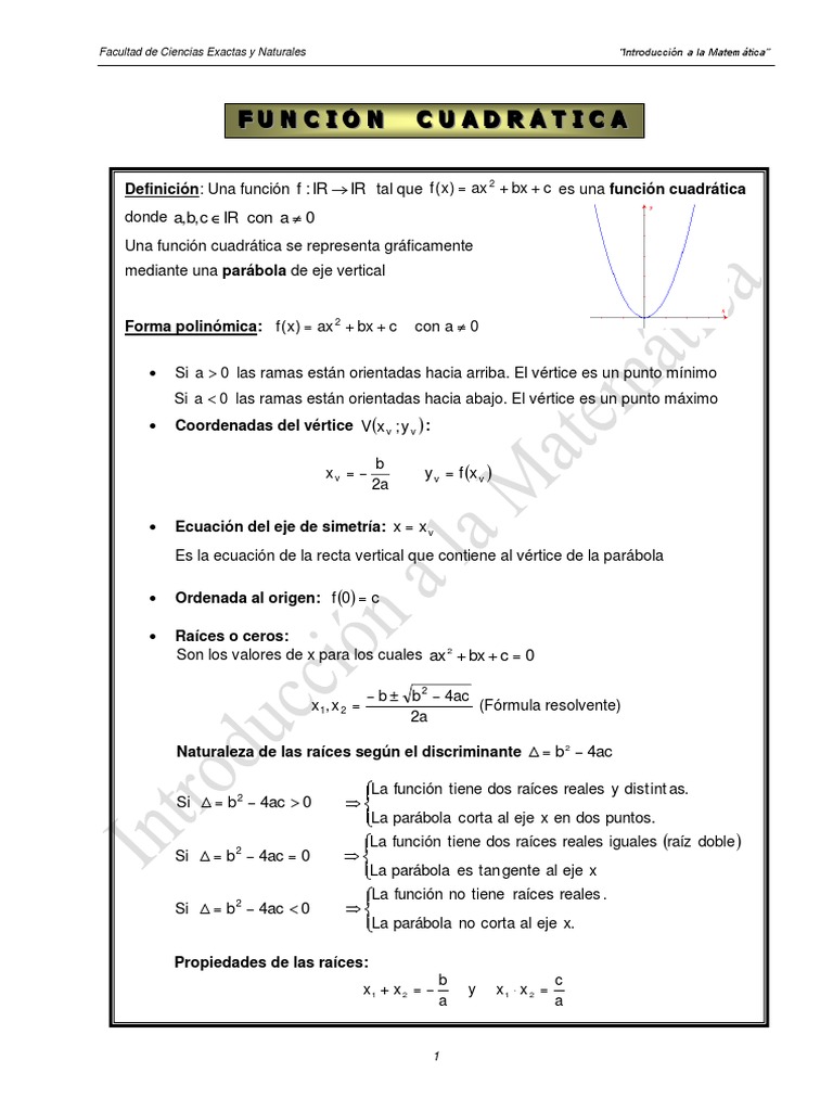 Capítulo 4 - Función Cuadrática | PDF | Ecuaciones | Geometría analítica