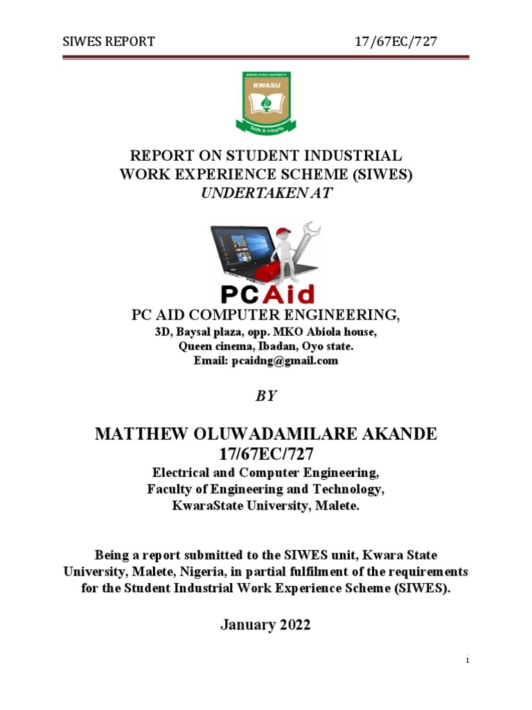 Matthews I Wes Report | PDF | Bios | Central Processing Unit