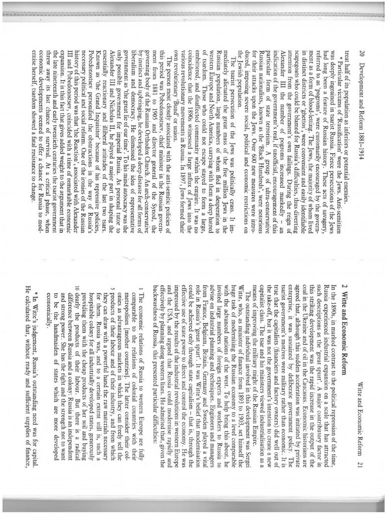 Lynch, Witte and Russian Economy | PDF