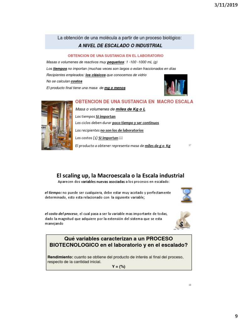Escalado de Procesos Biotecnológicos | PDF | Calor | Caloría