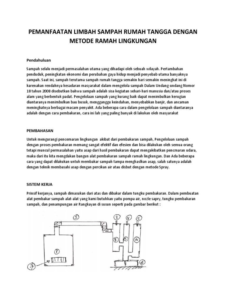 Pemanfaatan Limbah Sampah Rumah Tangga Dengan Metode Ramah Lingkungan (18052019) | PDF | Griya ...
