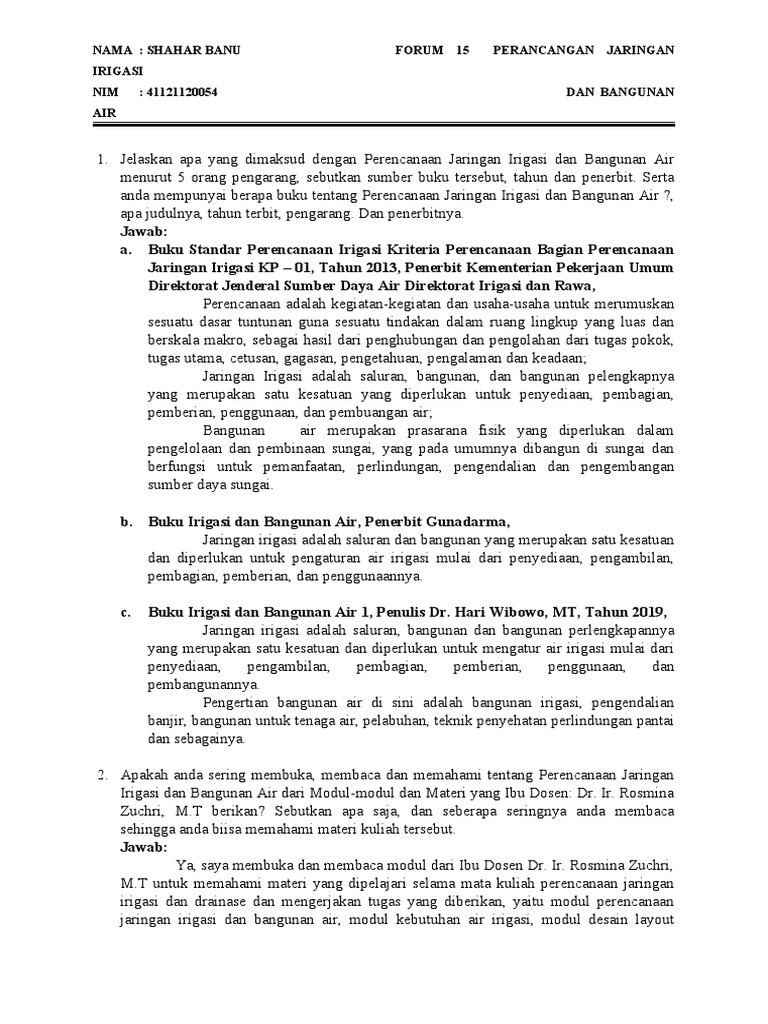 22 - Shahar Banu - 41121120054 - Review Modul1-15 - Perencanaan ...