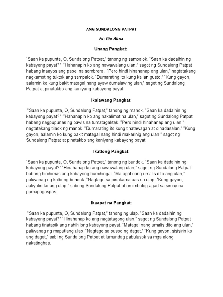 Ang Sundalong Patpat | PDF