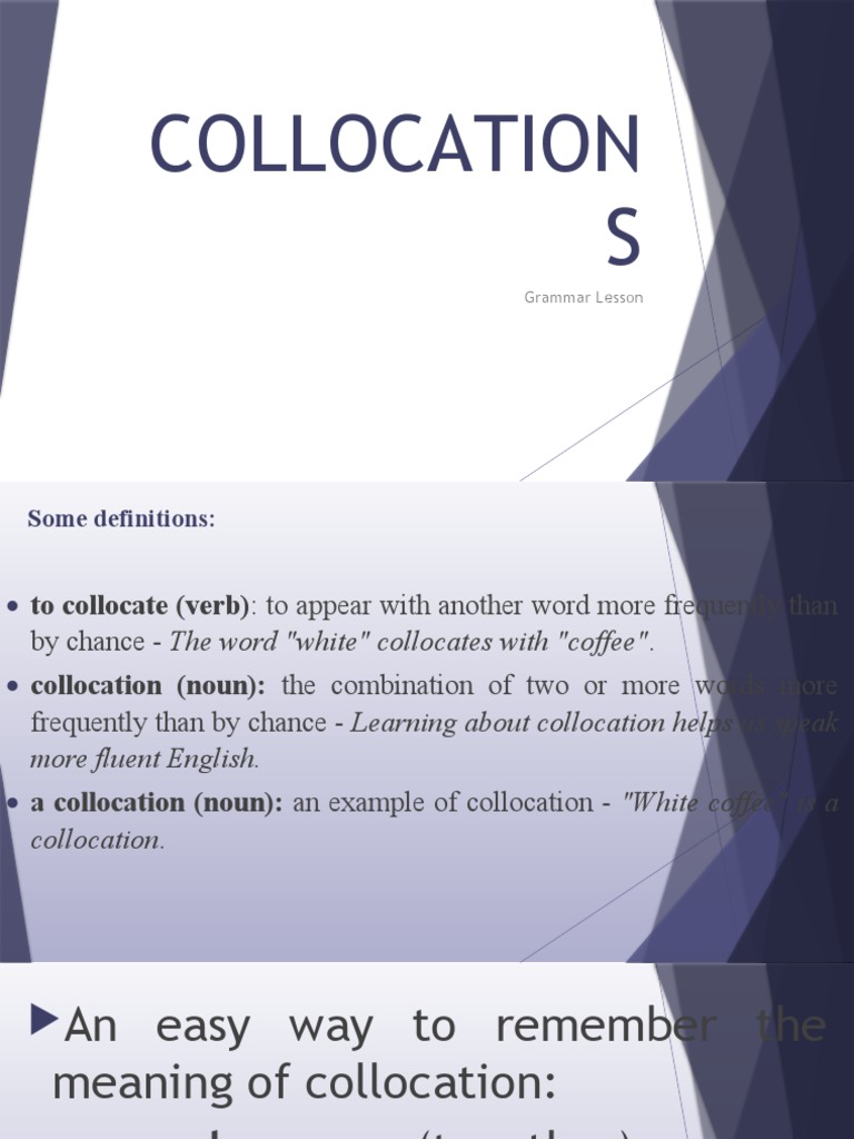 English Lesson: Collocations | PDF | Adjective | Verb