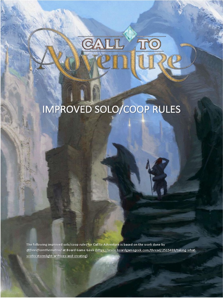 Call To Adventure - Coop-Solo Rules | PDF
