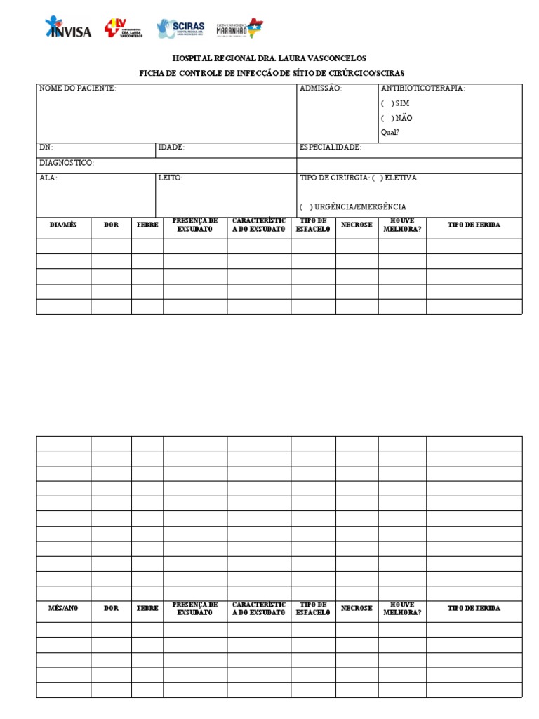 Ficha de Ccih Sitio Cirurgico | PDF