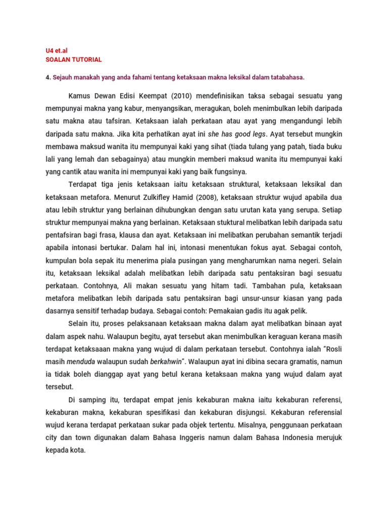 Soalan Tuto U4 (s4 & s8) | PDF