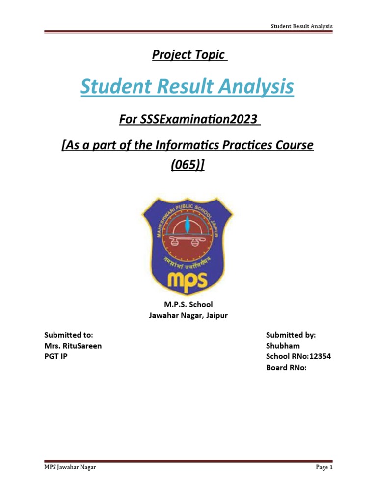 IPFile 2023 StudentResultAnalysis | PDF | Comma Separated Values ...