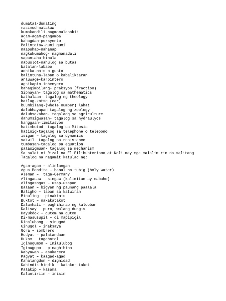 Deep Word in Filipino | PDF