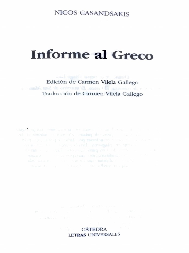 06 Informe Al Greco. Intro. | PDF