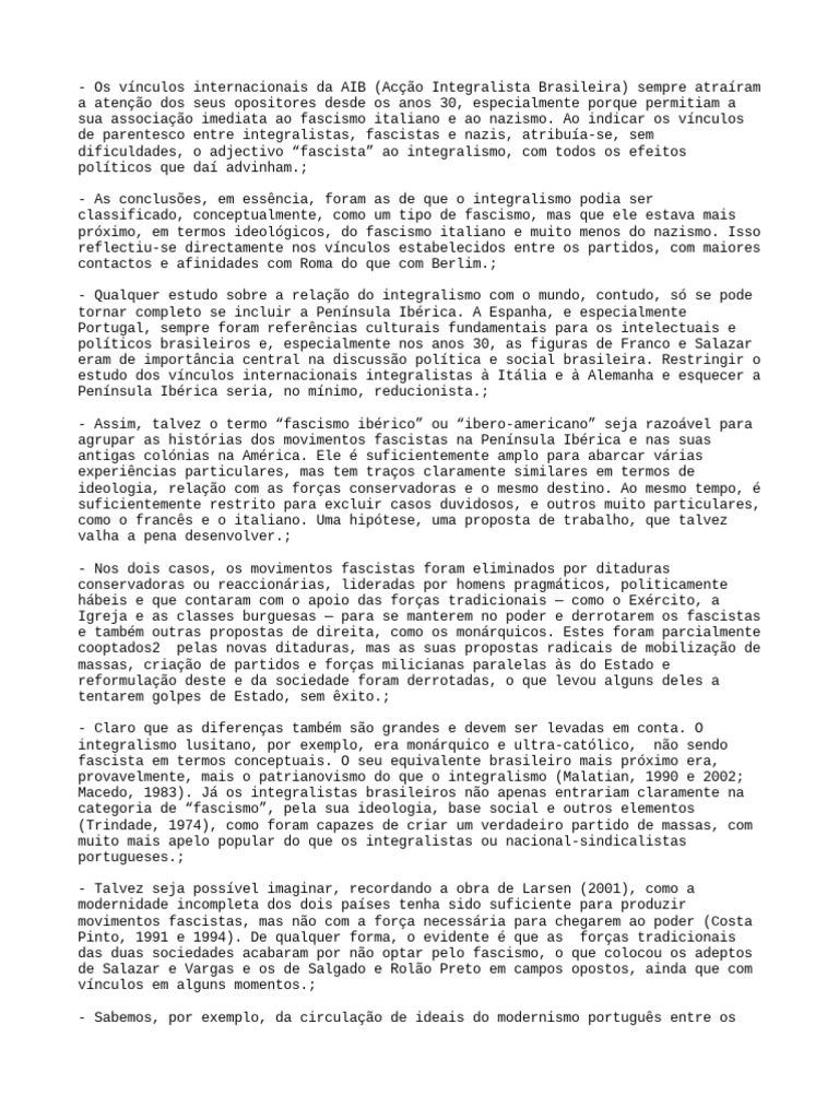 Plínio Salgado, o Integralismo Brasileiro e As Suas Relações Com ...