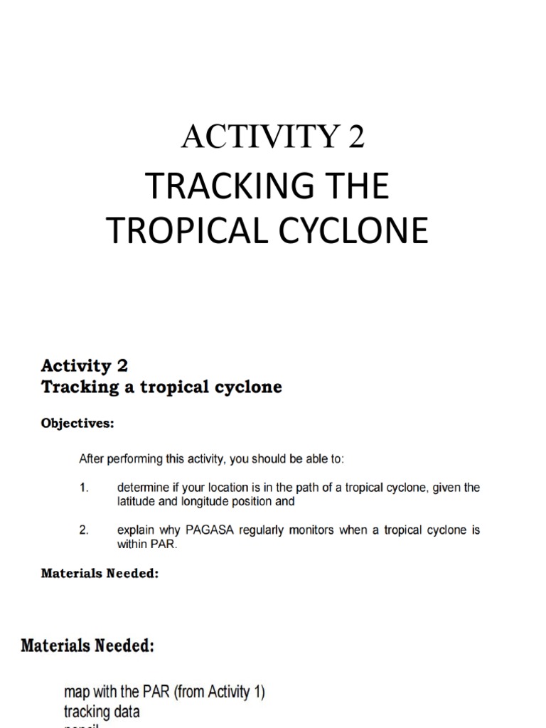 ACTIVITY 2 Tracking TRopical Cyclone | PDF