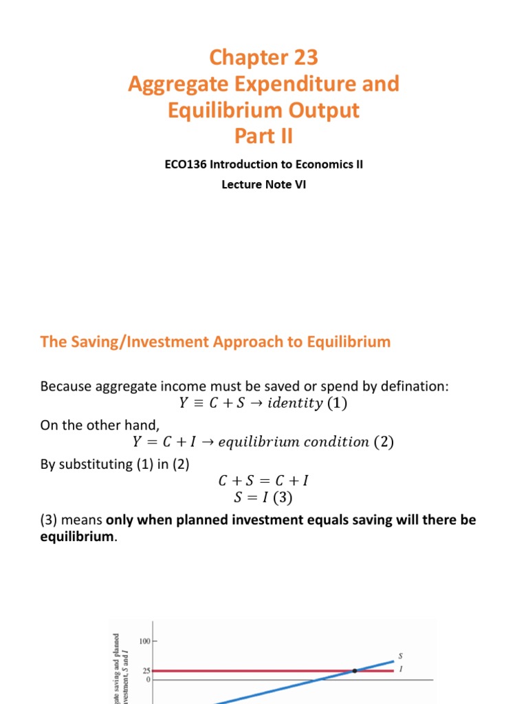 Aggregate Expenditure and Equilibrium Output | PDF | Multiplier ...