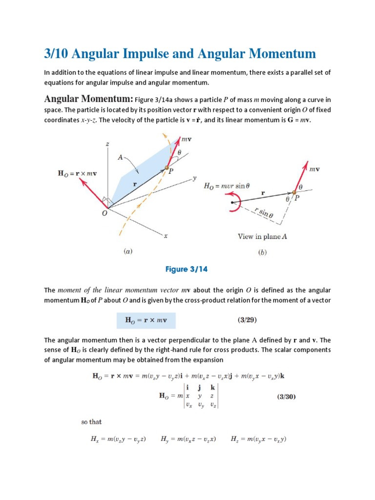 Angular Impulse and Momentum Principles | PDF | Angular Momentum | Momentum