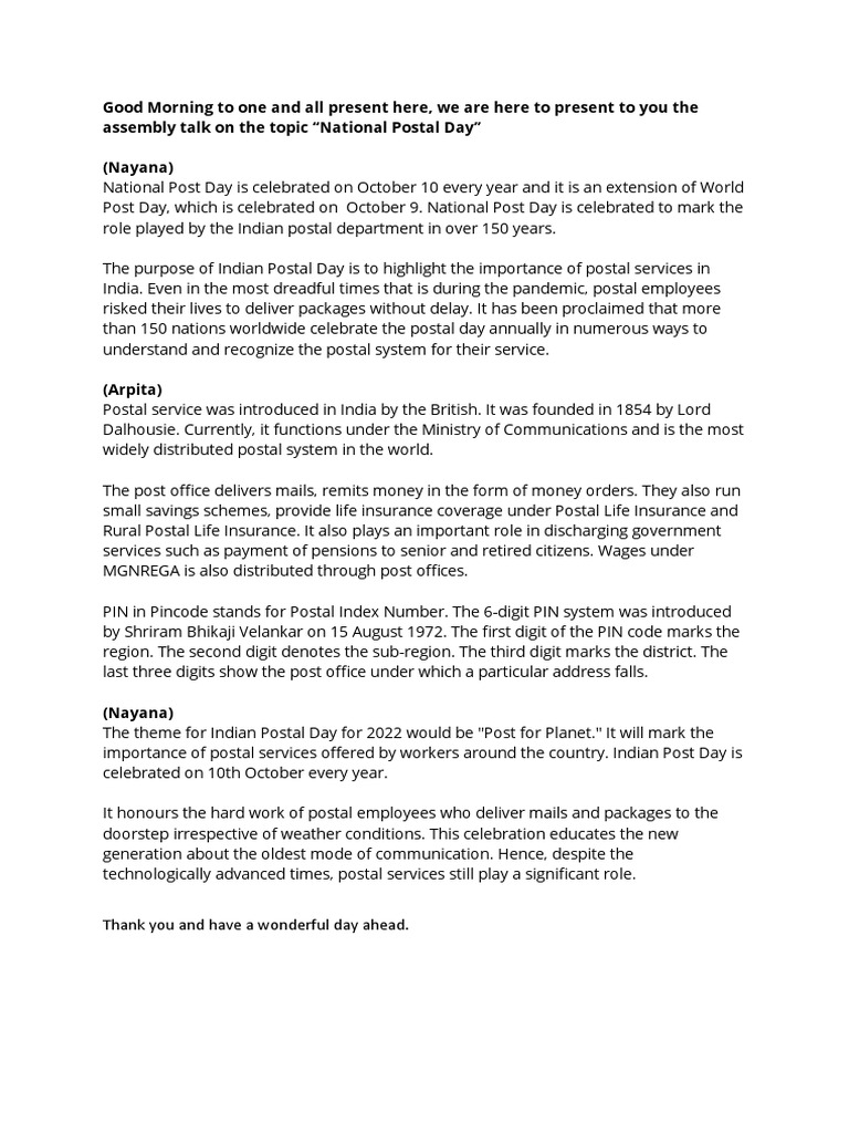 National Post Day | PDF National Post Day | PDF
