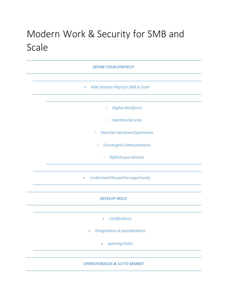 Modern Work & Security For SMB and Scale | PDF | Microsoft | Mobile App