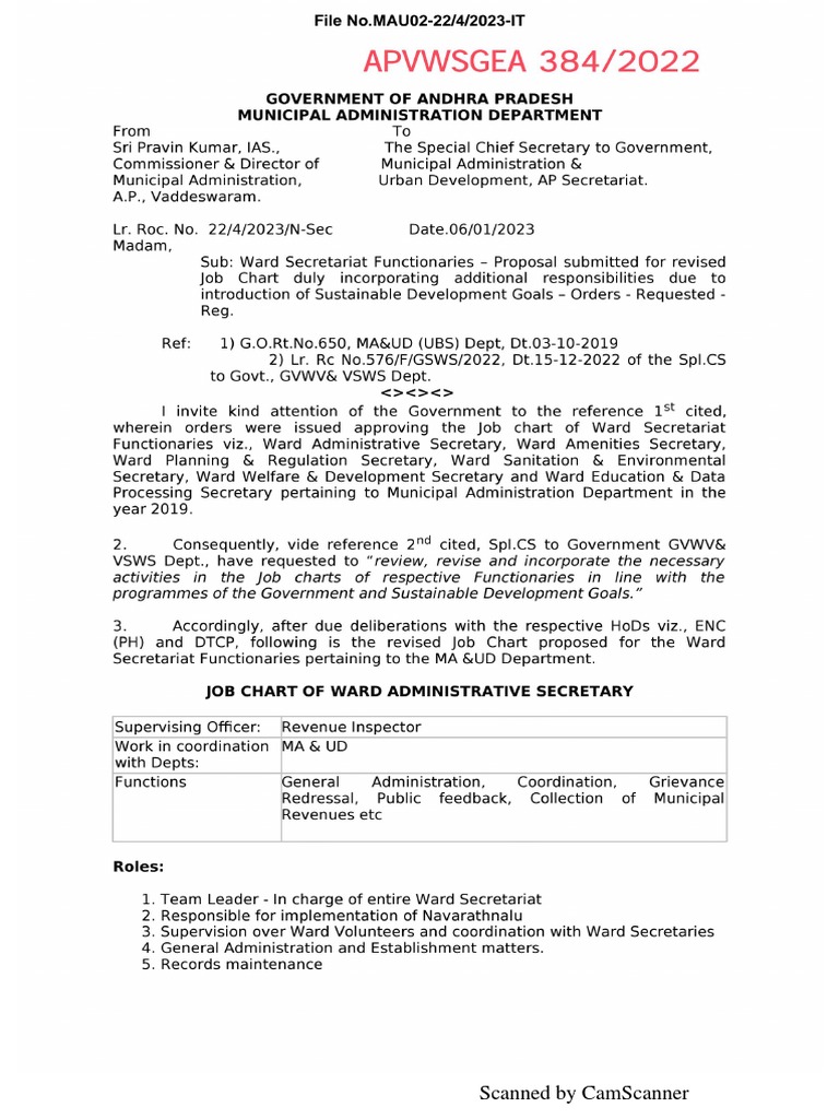 Revised Job Chart | PDF