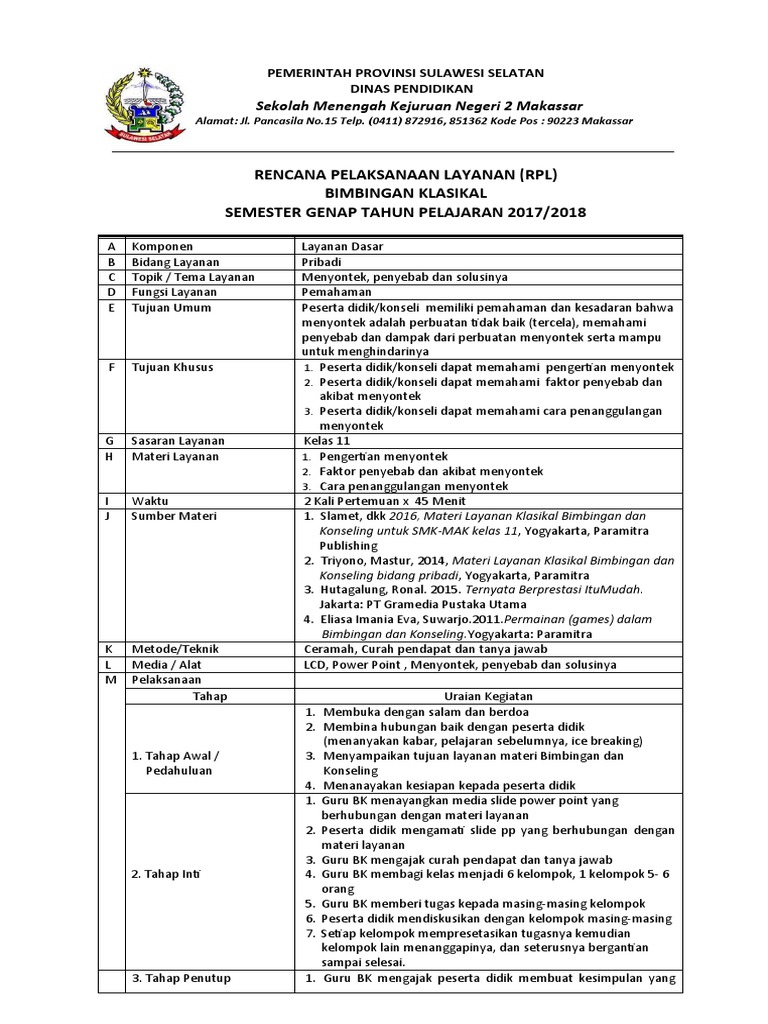 RPL MENYONTEK, PENYEBAB DAN SOLUSINYA (Genap) | PDF | Karier ...