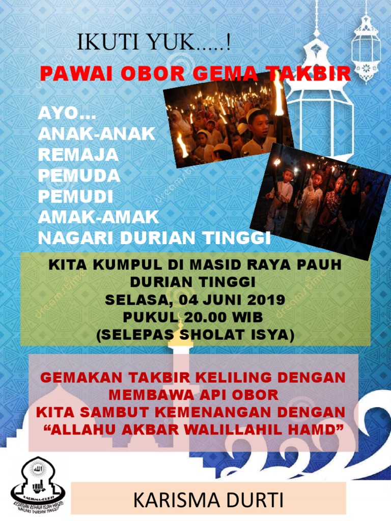 Pawai Obor Gema Takbir Durian Tinggi | PDF